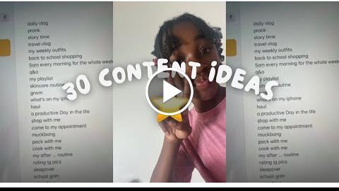 30 content ideas//first video - Video Marketing Suite Portal